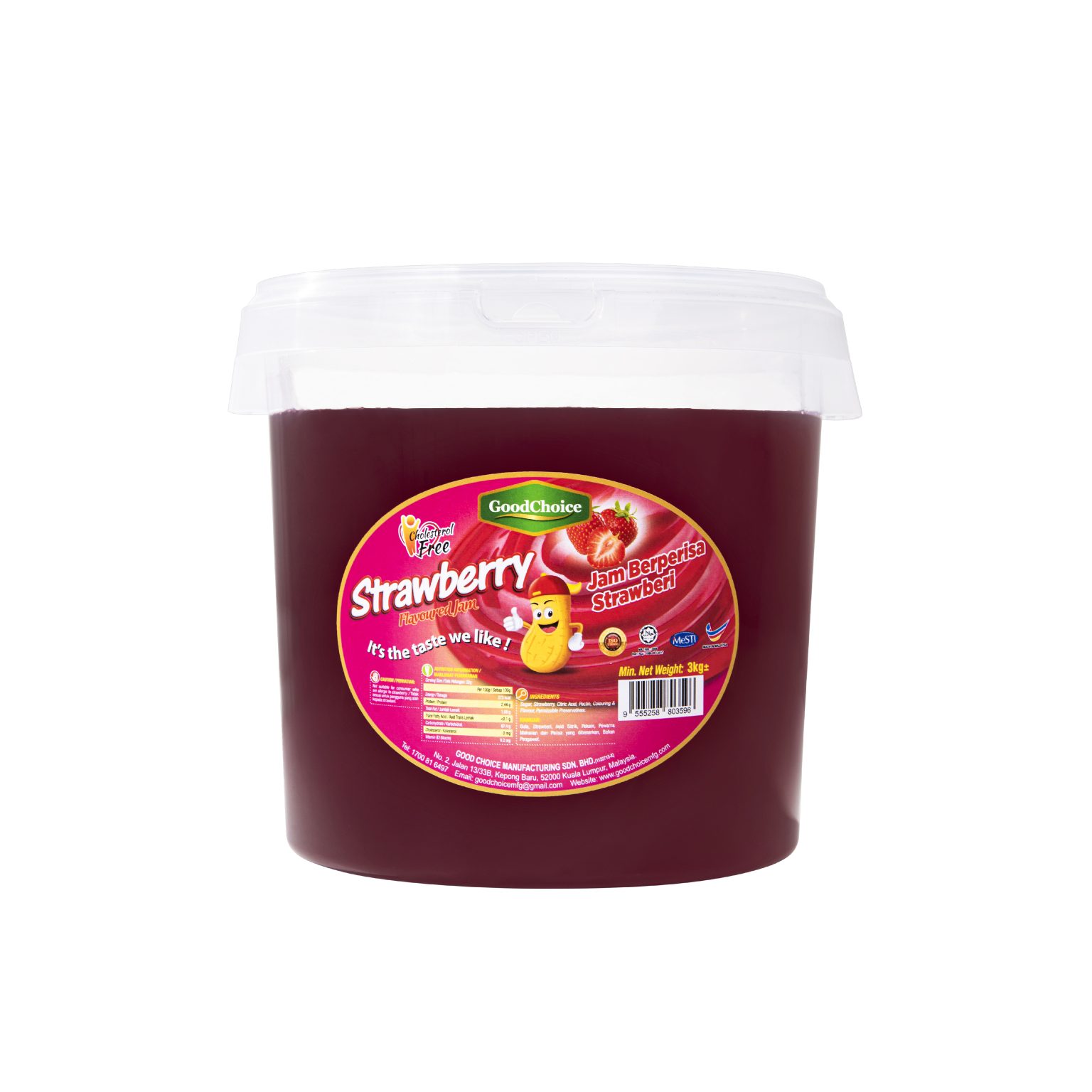 Strawberry Flavoured Jam 3kg - Good Choice MFG